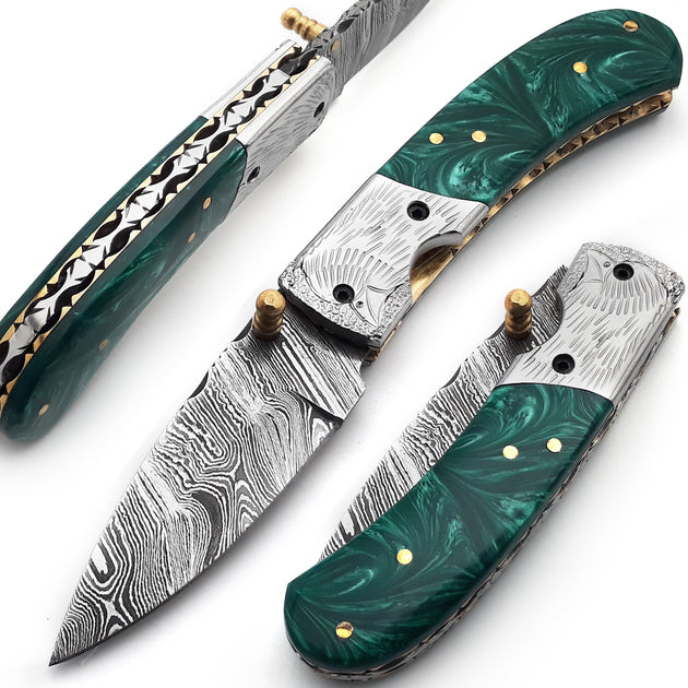 Custom Handmade Folding Tool (Woolly Mammoth Handle) – Evo Custom Store