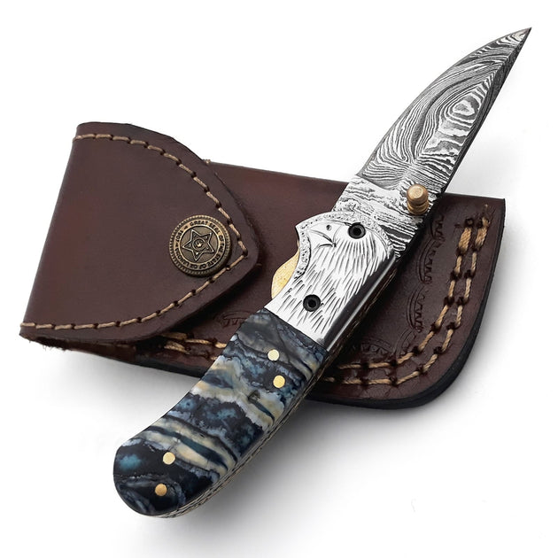 Custom Handmade Folding Tool (Woolly Mammoth Handle) – Evo Custom Store