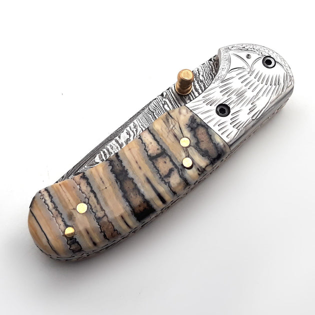 Custom Handmade Folding Tool (Woolly Mammoth Handle) – Evo Custom Store